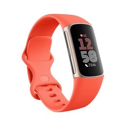 Google Fitbit Charge 6 Fitness Tracker, Coral/Champagne Gold