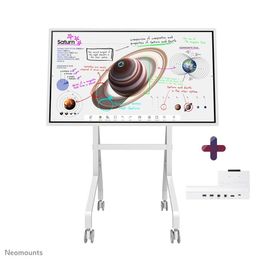 Samsung Flip Pro WM55B Flipchart 138,7 cm 55 Zoll inkl. Neomounts MOVE Go Flip FL50-515WH1 rotierbaren Rollwagen & Tray CY-TF65BBC