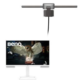 BenQ EW3290U Monitor 80 cm (31.5 Zoll) + BenQ Screenbar Halo 2 - LED-Monitorlampe schwarz