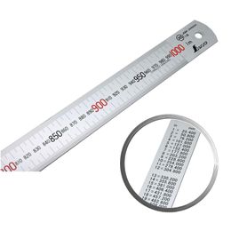 Famex Shinwa 13048 Lineal aus Edelstahl 100 cm - mit 0,5mm Skala