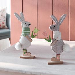 Hase "Blumenpaar", 2er Set