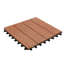 KARAT Klickfliese WPC Royal Hellbraun 30 x 30 cm 11er-Set