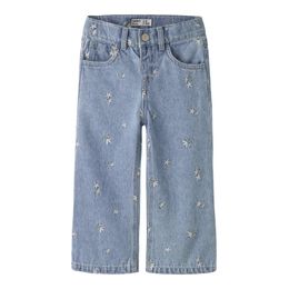 name it Jeans 'NMFRose' M&auml;dchen Gr&ouml;&szlig;e 128 blau / hellgr&uuml;n / wei&szlig;