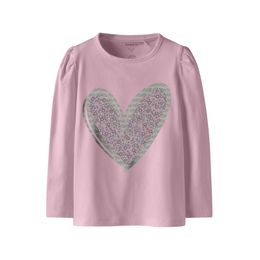 name it Shirt 'NMFTALLY' M&auml;dchen Gr&ouml;&szlig;e 110 grau / lavendel / eosin / silber