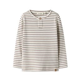 Lil'atelier Shirt Jungen Gr&ouml;&szlig;e 98 braun / wei&szlig;
