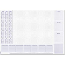 Sigel Papier-Schreibunterlage, Wochenplan, flieder, ca. A2, Kalender 2026/2027/2028, DE/EN/NL, 30 Blatt