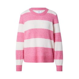 N&uuml;mph N&Uuml;MPH Pullover 'Nuriette' Damen Gr&ouml;&szlig;e L/XL hellpink / wei&szlig;