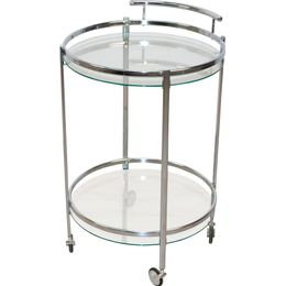 Bartisch Inosign, silber (silberfarben, silberfarben, klarglas, 82), B:52cm H:82cm T:52cm, Tische, Bartisch
