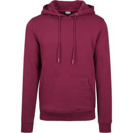 Sweatshirt Urban Classics "Urban Classics Herren Basic Sweat Hoody", Herren, Gr. S, port, 63% Baumwolle, 37% Polyester, unifarben, Sweatshirts Sweatshirt