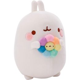 Kuscheltier Nici "Molang mit Regenbogenblume, 48 cm", wei&szlig;, Pl&uuml;schfiguren, JungenB:31cm H:48cm L:33cm, Polyester, Kuscheltier, B:31cm H:48cm L:33cm