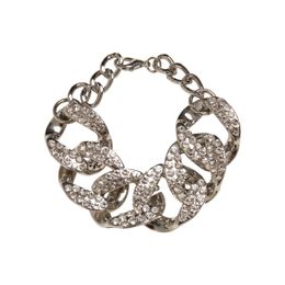 Bettelarmband Urban Classics "Urban Classics Unisex Statement Bracelet" Gr. S, silber, Armbänder, Damen, S/M, Baumwolle, Bettelarmband