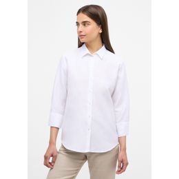 Hemdbluse Eterna "LOOSE FIT", Damen, Gr. 40, weiß, 59% Baumwolle, 41% Leinen, normal, Blusen Hemdbluse, EASY IRON (bügelleicht)