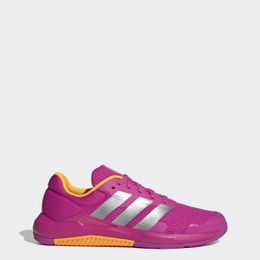 Damen Trainingsschuh "DROPSET BASE", adidas Performance, Gr. 42,5semi lucid fuchsia, silber metallic, lucid tangerine, Textil, Schuhe