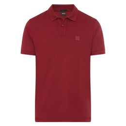 Poloshirt BOSS Orange "Passenger", Herren, Gr. M, dunkelrot605, Jersey, Obermaterial: 95% Baumwolle, 5% Elasthan, Basic h&uuml;ftbedeckend, hoch geschlossener Ausschnitt, eng B&uuml;ndchen, Shirts