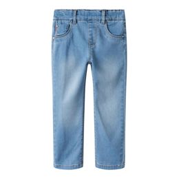 Slim-fit-Jeans name it "NMFSALLI SLIM DNM LEGGING 5357-TO NOOS", M&auml;dchen, Gr. 104, N-Gr, light blau denim, Denim/Jeans, Obermaterial: 57% Lyocell, 31% Polyester, 10% Viskose, 2% Elasthan, unifarben, slim fit kn&ouml;chellang, Jeans Slim-fit-Jeans