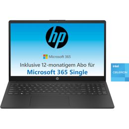 HP Notebook "15-fd0216ng", schwarz (jet schwarz), 4 GB RAM 128 GB SSD, Celeron, Windows 11, Notebooks, Topseller