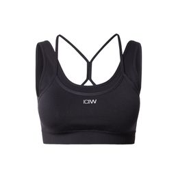 ICANIWILL Sport-BH 'Mirage' Damen Gr&ouml;&szlig;e L schwarz / wei&szlig;