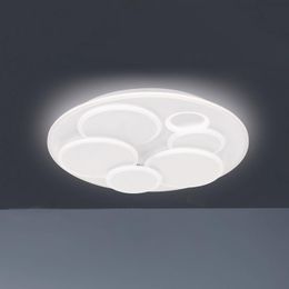 Fischer und Honsel LED-Deckenlampe Dots, wei&szlig;, &Oslash; 50 cm, Metall/Acryl, CCT