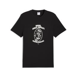 T-Shirt Puma "Graphic Water T-Shirt Herren", Damen, Gr. M, schwarz, 100% Baumwolle, bedruckt, regular fit, Rundhals, Shirts T-Shirt