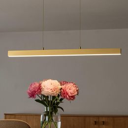 Fischer und Honsel LED-H&auml;ngelampe Vayana, L&auml;nge 190 cm, sandfarben, Metall, CCT