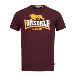 Lonsdale London T-Shirt 'Holmpton' Herren Gr&ouml;&szlig;e XL gelb / bordeaux / wei&szlig;