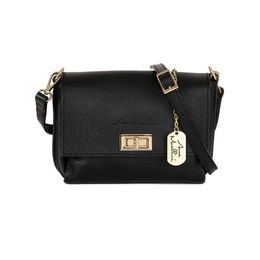 Anna Morellini Leder-Umh&auml;ngetasche "Matalia" in Schwarz - (B)22 x (H)17 x (T)9 cm - 76% | Damen-taschen