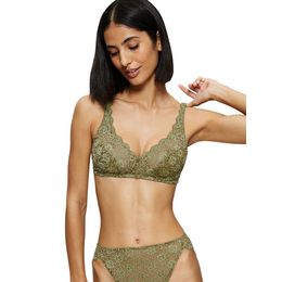 Triumph B&uuml;gelloser-BH "Amourette' in Khaki - 59% | Gr&ouml;&szlig;e 75C | Damen-bhs