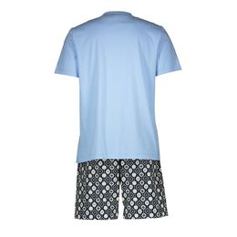 Hanro Pyjama in Hellblau/ Dunkelblau - 67% | Gr&ouml;&szlig;e M | Damen-loungewear