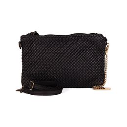 Anna Morellini Leder-Umh&auml;ngetasche in Schwarz - (B)23 x (H)17 x (T)1 cm - 76% | Damen-taschen