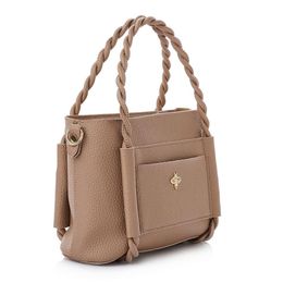 Lucky Bees Henkeltasche in Beige - (B)27 x (H)19 x (T)13 cm - 61% | Damen-taschen