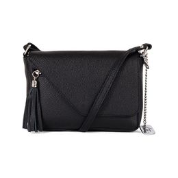 Anna Morellini Leder-Umh&auml;ngetasche "Lola" in Schwarz - (B)24 x (H)18 x (T)6 cm - 72% | Damen-taschen