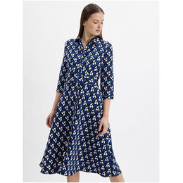 ORSAY Kleid in Schwarz/ Blau/ Wei&szlig; - 58% | Gr&ouml;&szlig;e 38 | Damen-kleider