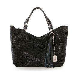 Anna Morellini Leder-Shopper "Solana" in Schwarz - (B)42 x (H)30 x (T)20 cm - 75% | Damen-taschen