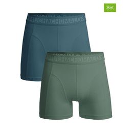 MUCHACHOMALO 2er-Set: Boxershorts in Gr&uuml;n/ Blau - 52% | Gr&ouml;&szlig;e XL | Herren-waesche