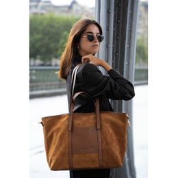 maison h&eacute;ritage PARIS Leder-Shopper "Malta" in Hellbraun - (B)52 x (H)31 cm - 68% | Damen-taschen