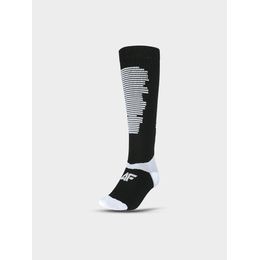 4F Ski-/ Snowboardsocken in Schwarz/ Weiß - 55% | Größe 43-46 | Damen-outdoor-ausruestung
