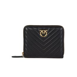 Pinko Leder-Geldb&ouml;rse in Schwarz - (B)13 x (H)11 x (T)3 cm - 18% | Portemonnaies-etuis