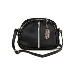 Anna Morellini Leder-Umh&auml;ngetasche "Desideria" in Schwarz - (B)22 x (H)15 x (T)9 cm - 74% | Damen-taschen