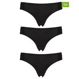 Schiesser 3er-Set Slips in Schwarz - 53% | Gr&ouml;&szlig;e 46 | Damen-unterteile