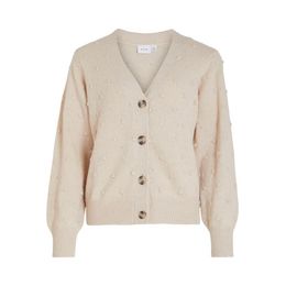 Vila Cardigan "Tuli" in Creme - 47% | Gr&ouml;&szlig;e XL | Damen-pullover-cardigans