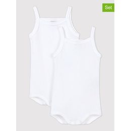 Petit Bateau 2er-Set: Bodys in Wei&szlig; - 47% | Gr&ouml;&szlig;e 62 | Baby-bodys