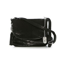Anna Morellini Leder-Umh&auml;ngetasche "Elena" in Schwarz - (B)28 x (H)20 x (T)8 cm - 74% | Damen-taschen