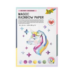 folia PAPER Regenbogenpapier - 12 Blatt - (L)34 x (B)24 cm - 19% | Kreativbedarf-diy