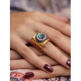 L'Atelier de Gaia Vergold. Ring mit Edelsteinen - 56% | Schmuck