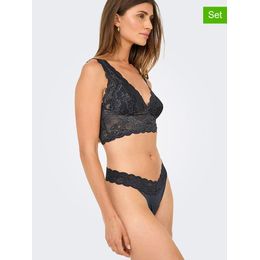 Only 3er-Set: Strings in Schwarz - 40% | Größe M | Damen-unterteile