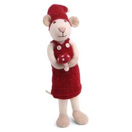 Gry & Sif Dekofigur ''Mouse'' in Wei&szlig;/ Rot - (B)6 x (H)27 x (T)6 cm - 10% | Dekofiguren