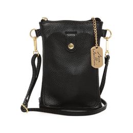 Anna Morellini Leder-Umh&auml;ngetasche "Erica" in Schwarz - (B)14 x (H)21 x (T)1 cm - 75% | Damen-taschen