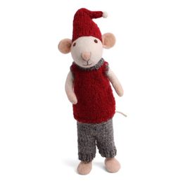 Gry & Sif Dekofigur ''Mouse'' in Rot/ Wei&szlig; - (B)6 x (H)27 x (T)6 cm - 14% | Dekofiguren