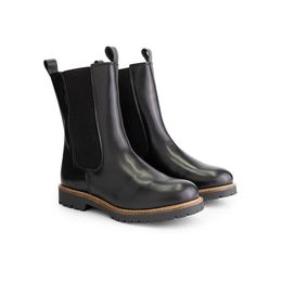 TRAVELIN' Leder-Chelsea-Boots "Forsand" in Schwarz - 52% | Gr&ouml;&szlig;e 38 | Stiefeletten