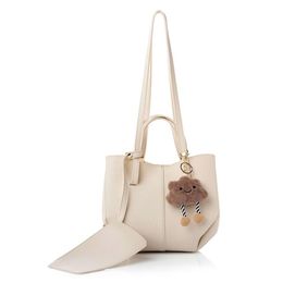 Lucky Bees Schultertasche in Creme - (B)28 x (H)22 x (T)13 cm - 62% | Damen-taschen